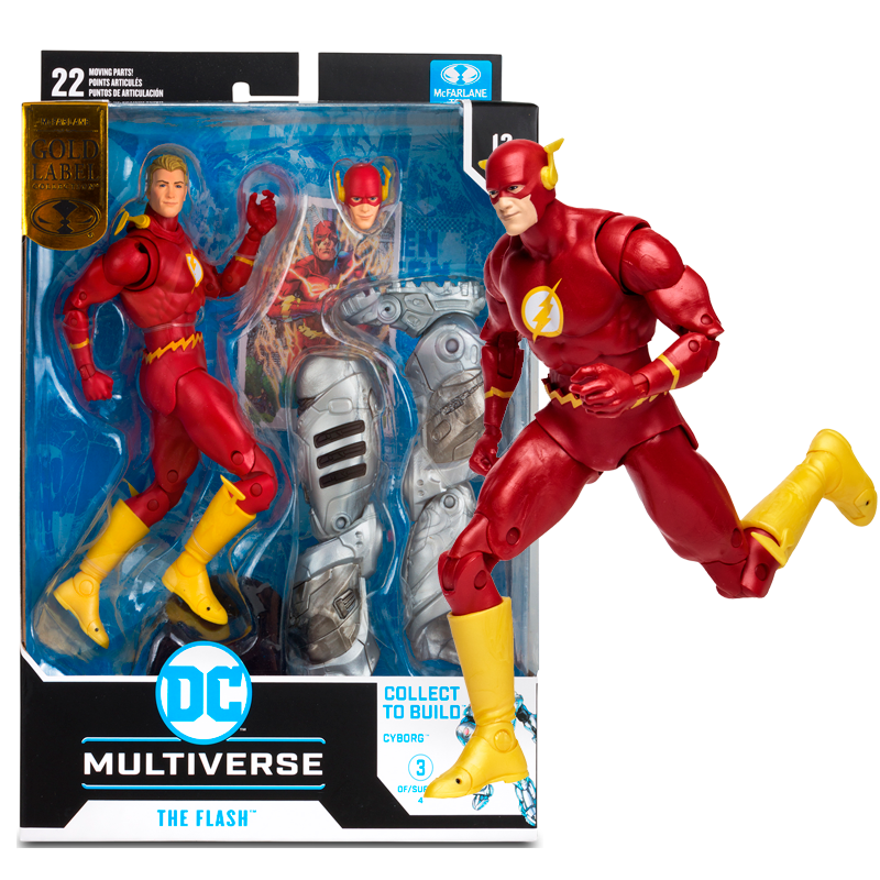 The Flash Flashpoint BAF Cyborg McFarlane DC Multiverse Gold Label